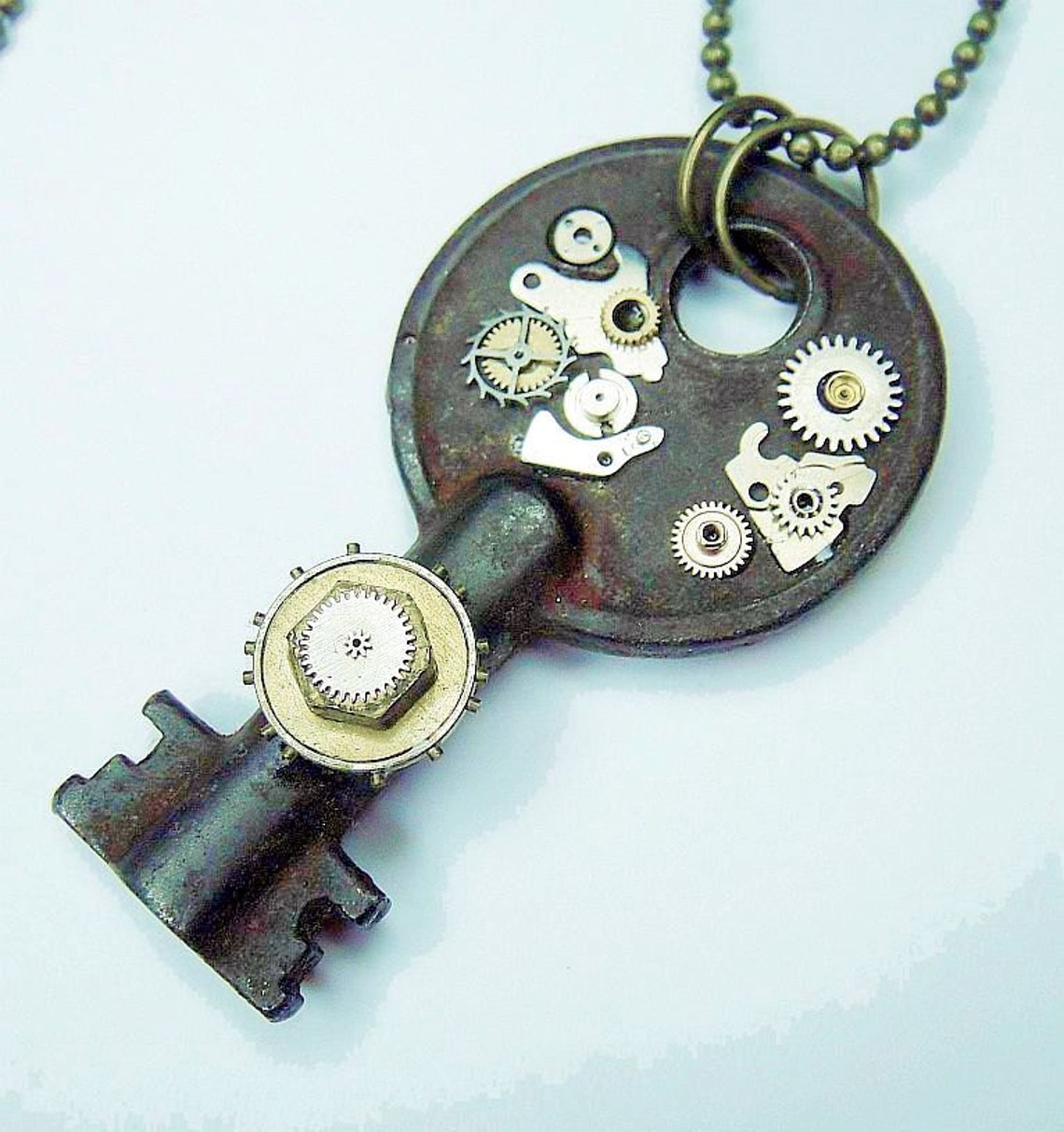 Tardis Steampunk Time Machine Key Necklace - Etsy
