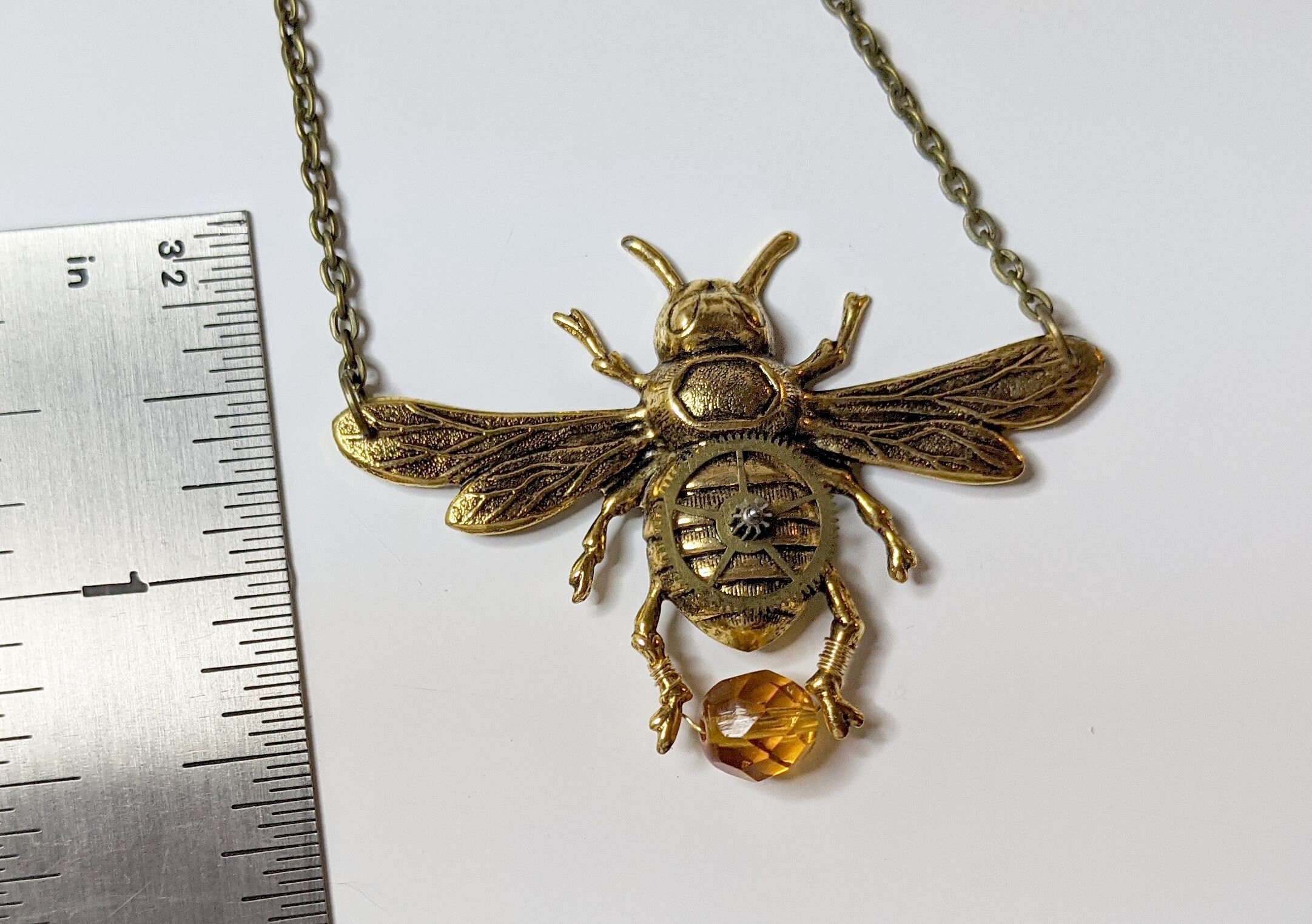 Busy Bee Keepers Daughter - Steampunk Hardware Bumble Bee Necklace - Etsy