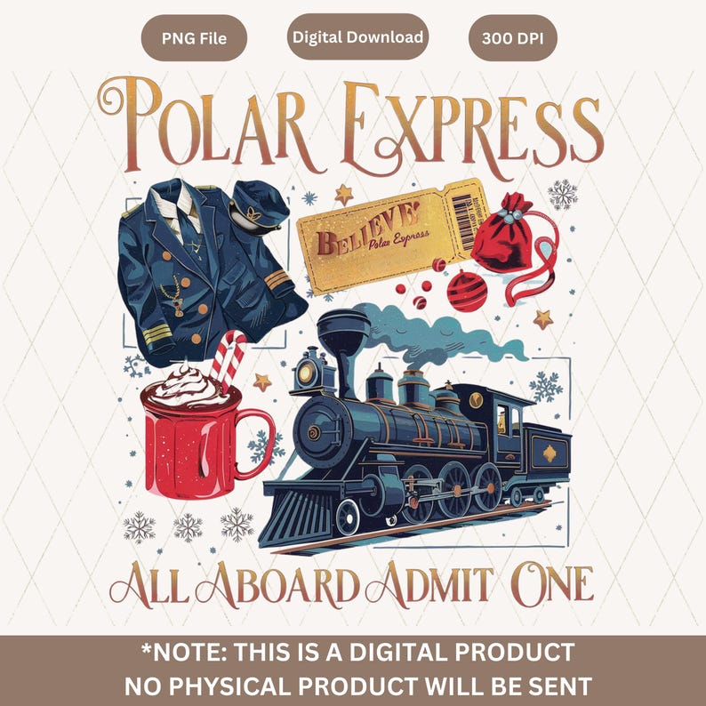 Polar Express PNG Digital Download, Funny Christmas PNG Clip Art, North ...