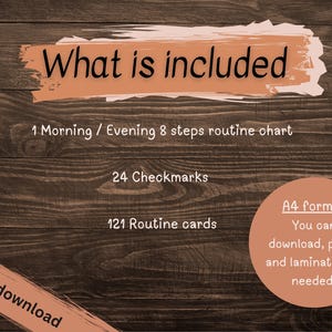 Morning and Evening Routine Chart for Kids, Daily Rhythm Checklist for ...