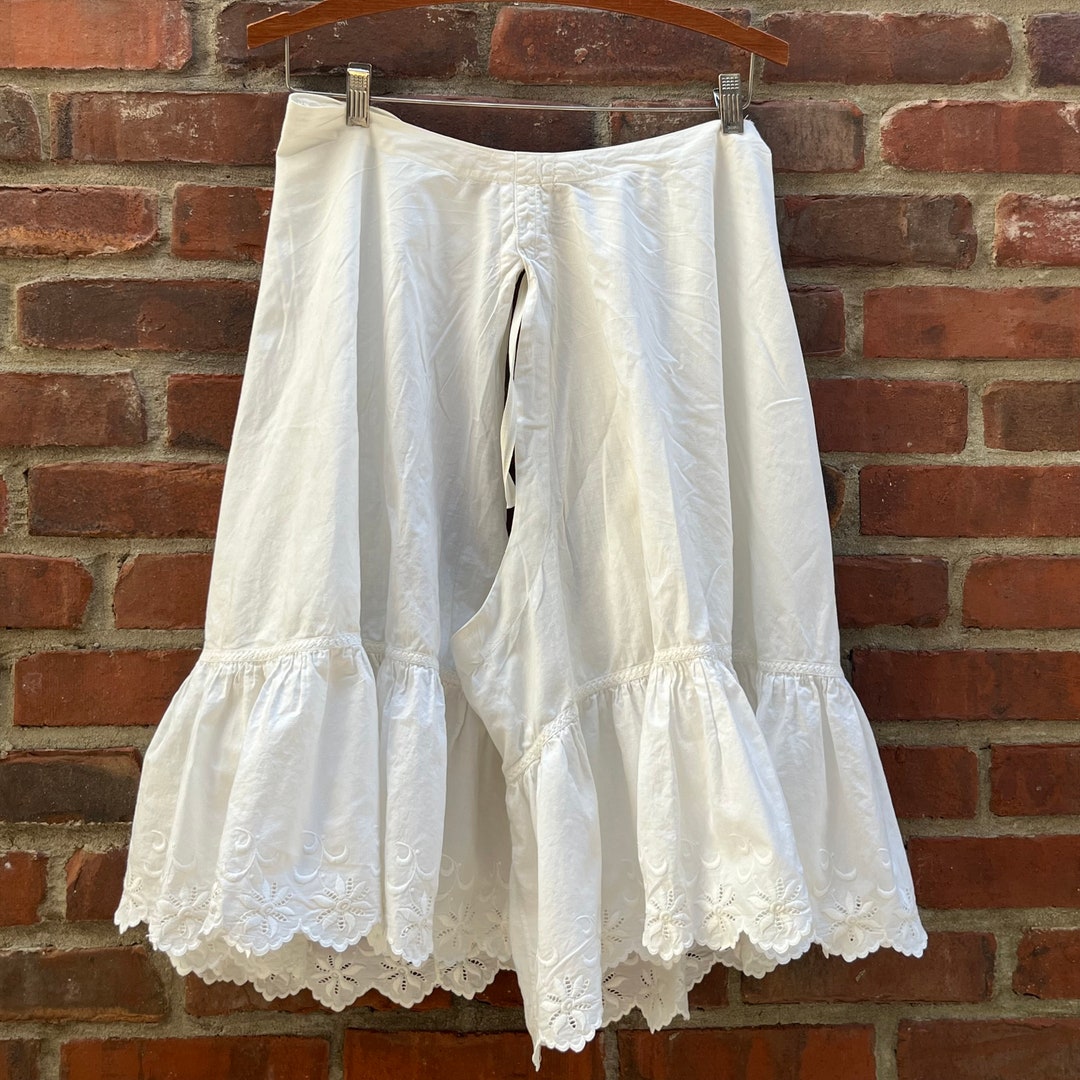 Antique Victorian White Cotton Split Bloomers/pantaloons - Etsy