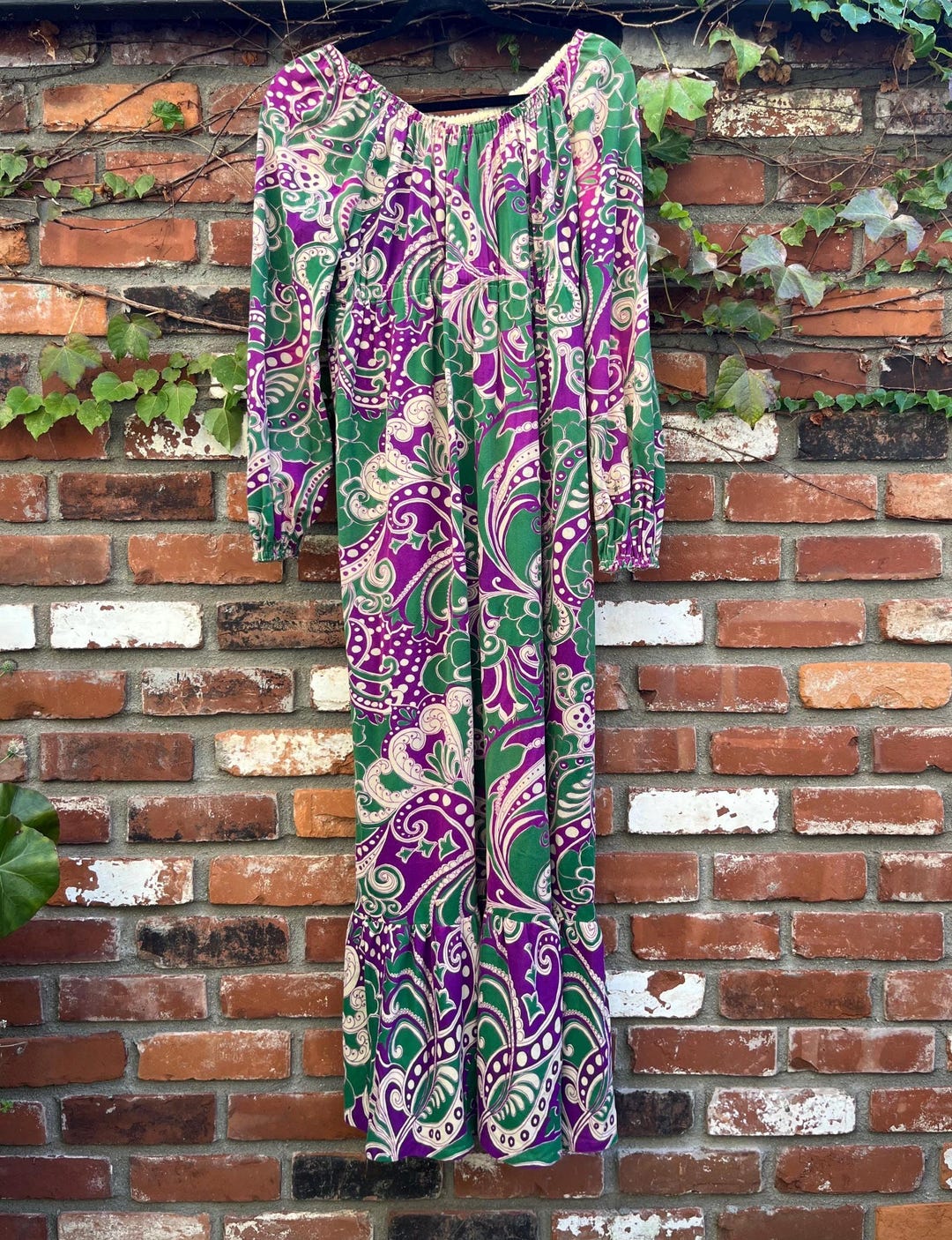 1960s Mod Maxi Jersey Dress - Etsy