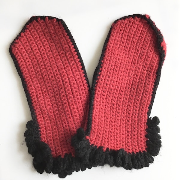Red Mittens - Etsy