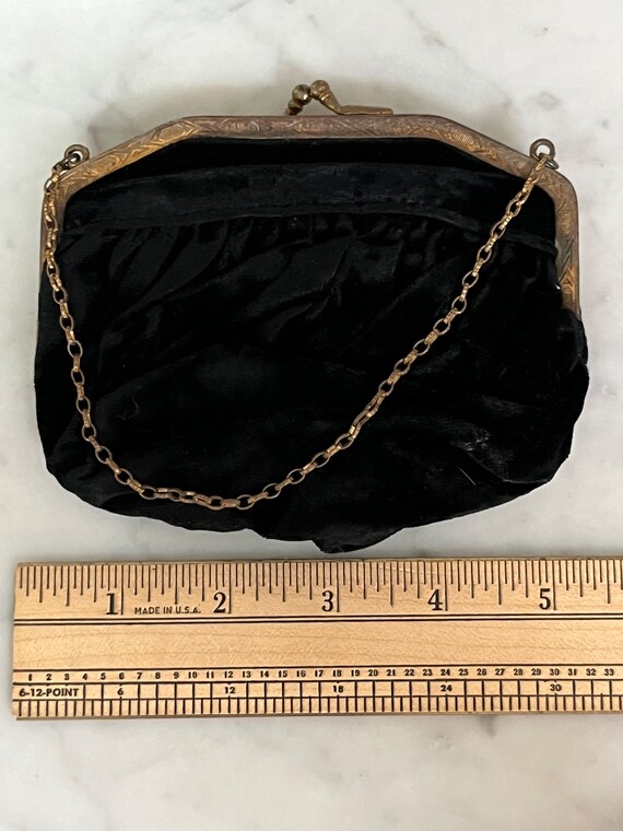 Victorian Era Miniature Velvet Purse - Gem