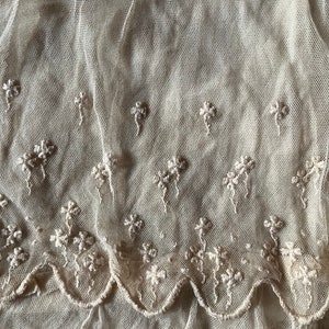 Victorian Embroidered Net Lace and Gauze Tiered Skirt - Etsy