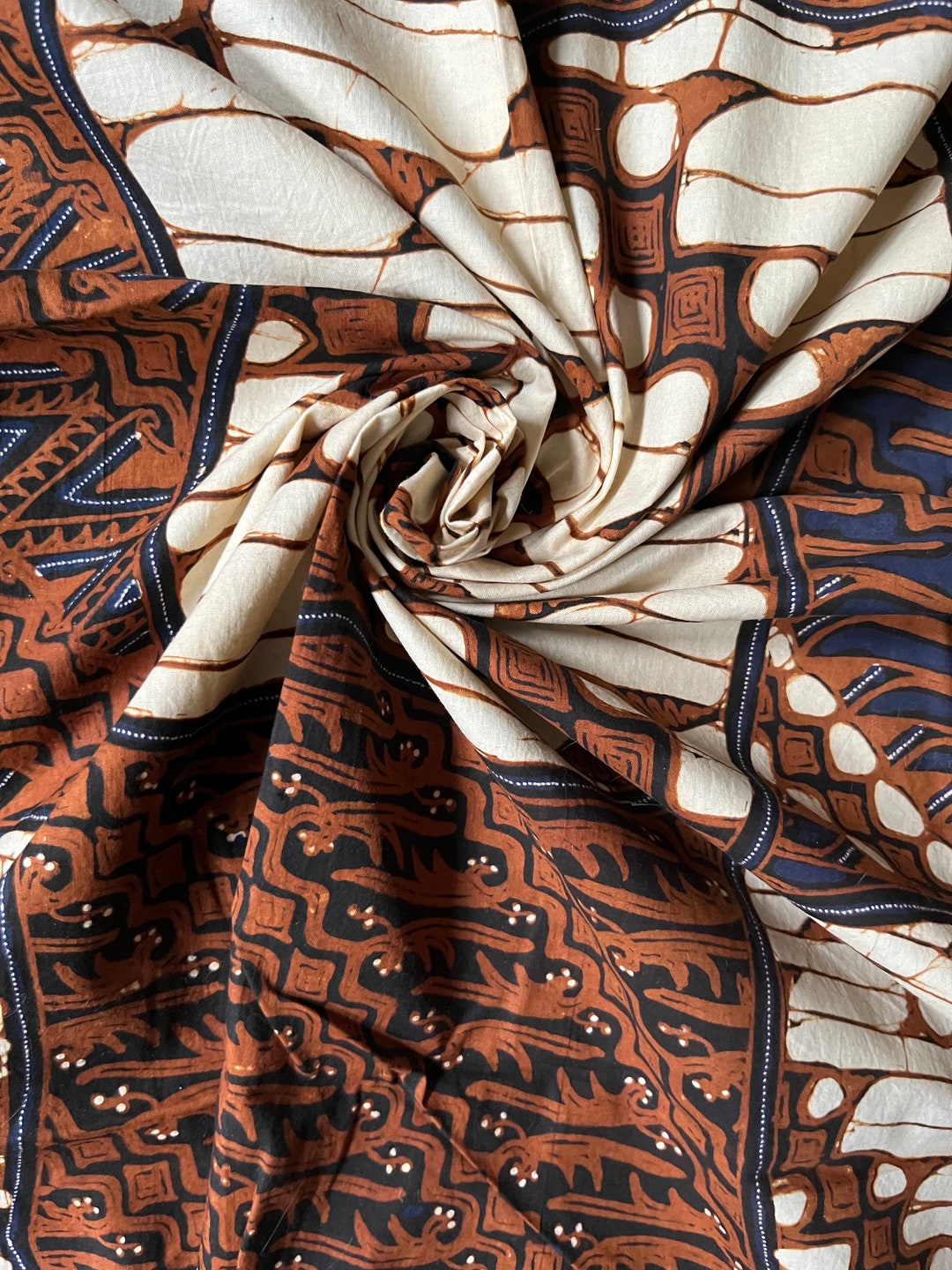 Vintage Indonesian Batik Fabric Panel - Etsy