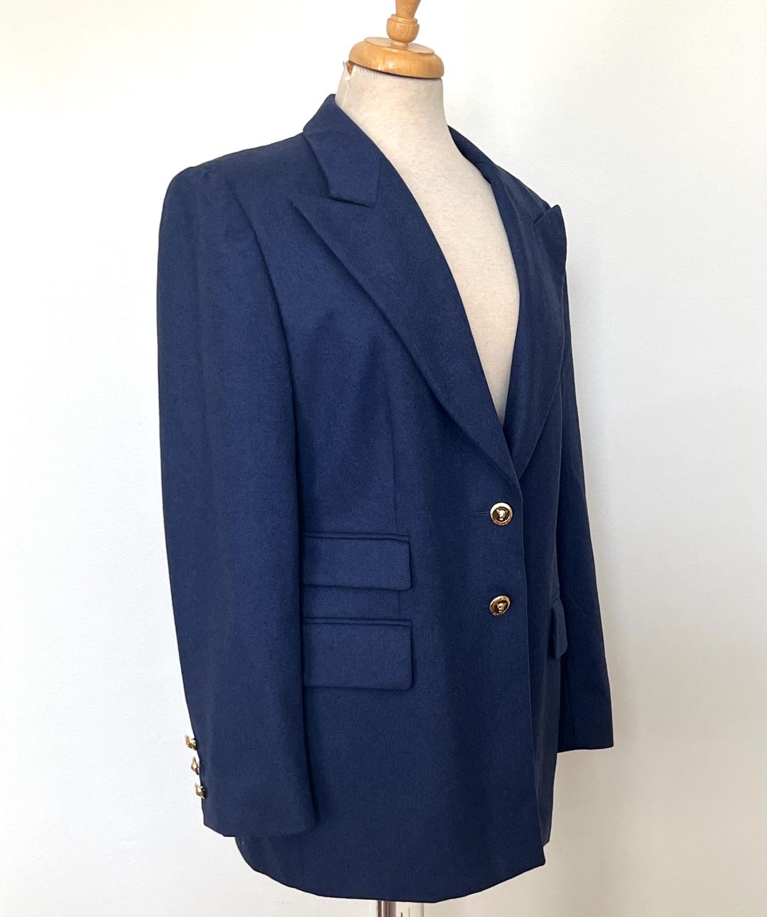 Escada Angora Blend Navy Jacket 42 - Etsy