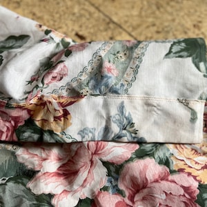 Vintage Cabbage Rose Fabric/english Garden - Etsy
