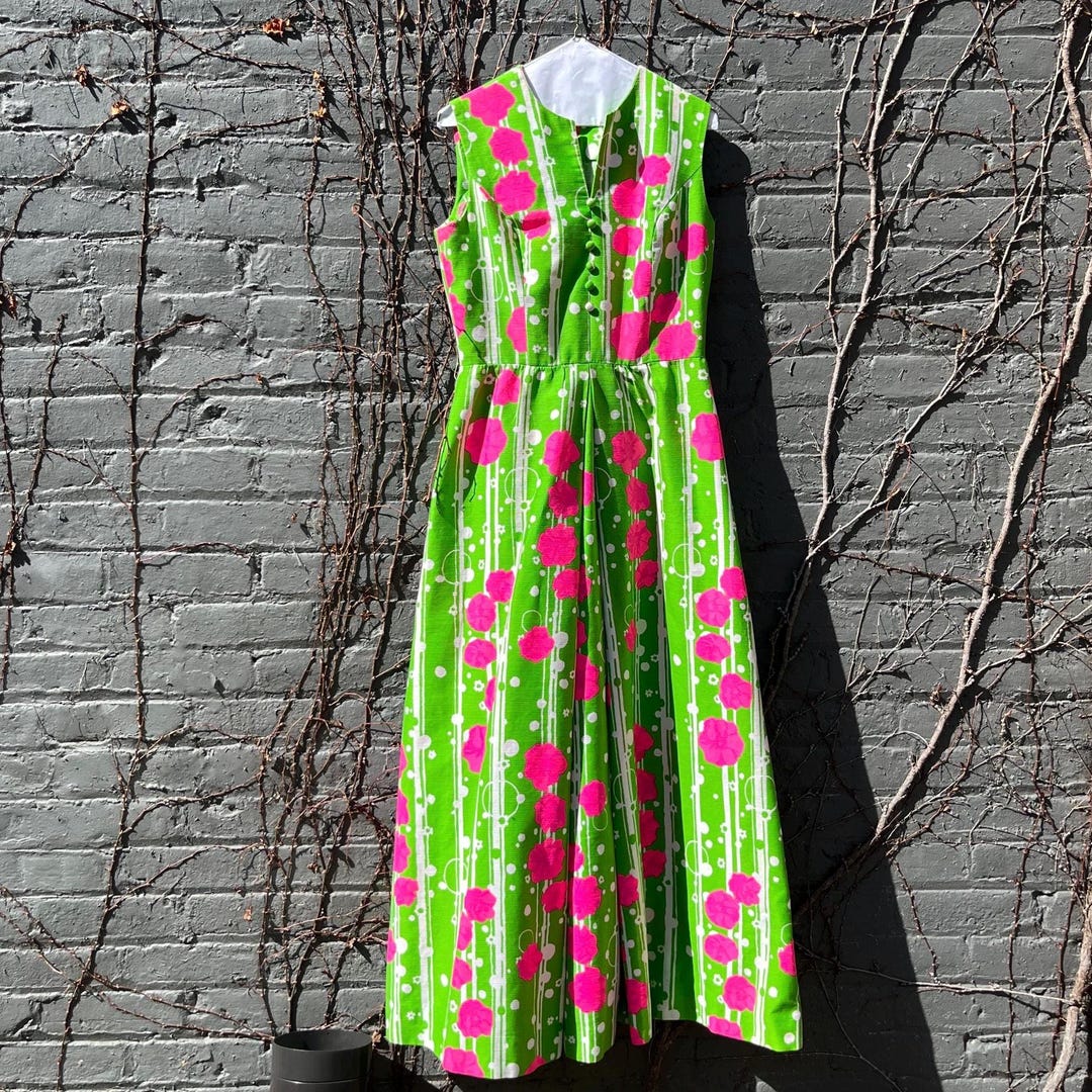 1960s Mod Maxi Dress - Etsy