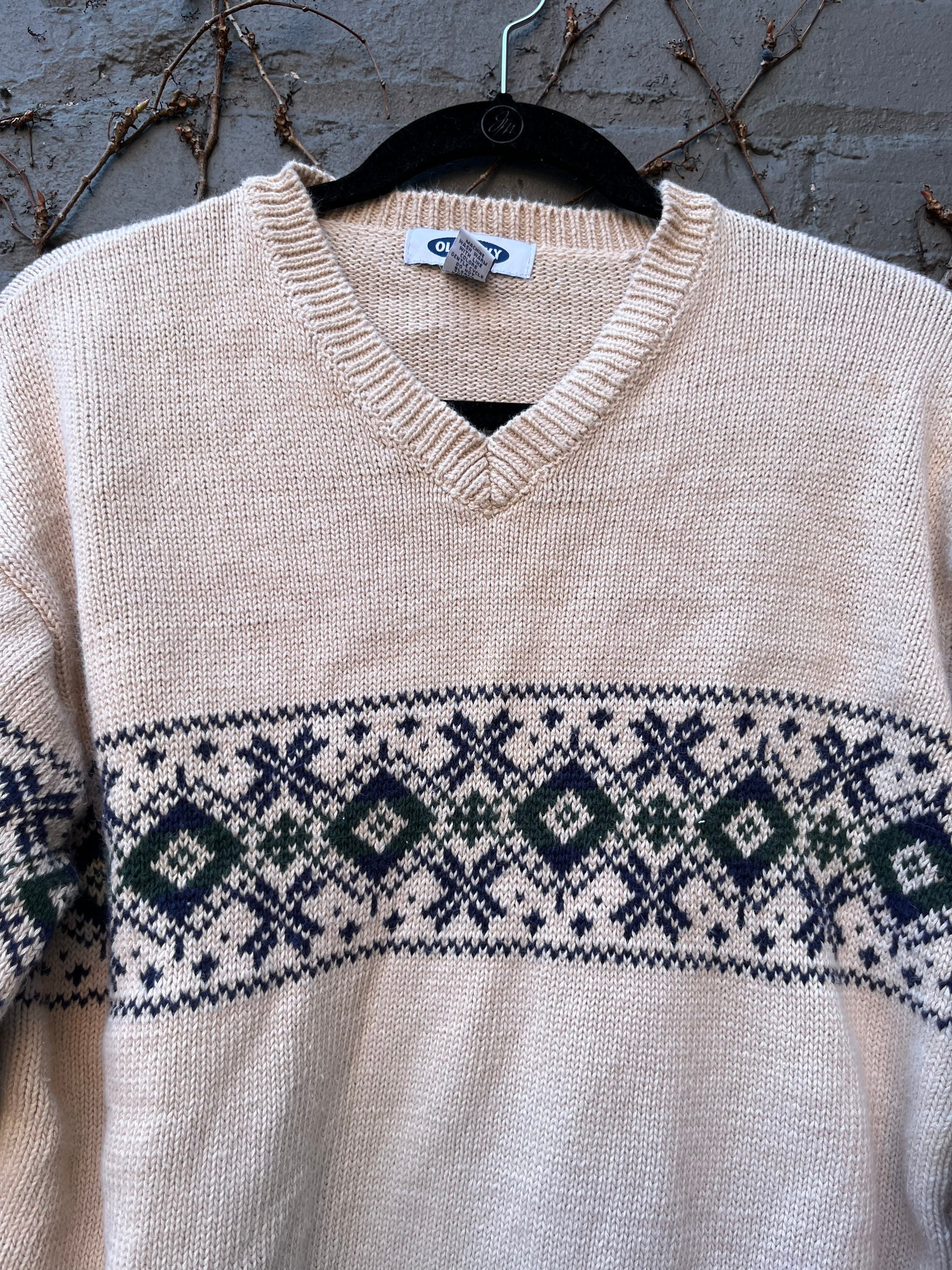 Vintage Nordic Style Ramie Cotton V Neck Sweater - Etsy Vintage Nordic Style Ramie Cotton V Neck Sweater - Etsy
