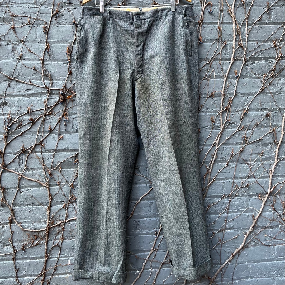 1940s Worsted Wool Tweed Trousers - Etsy