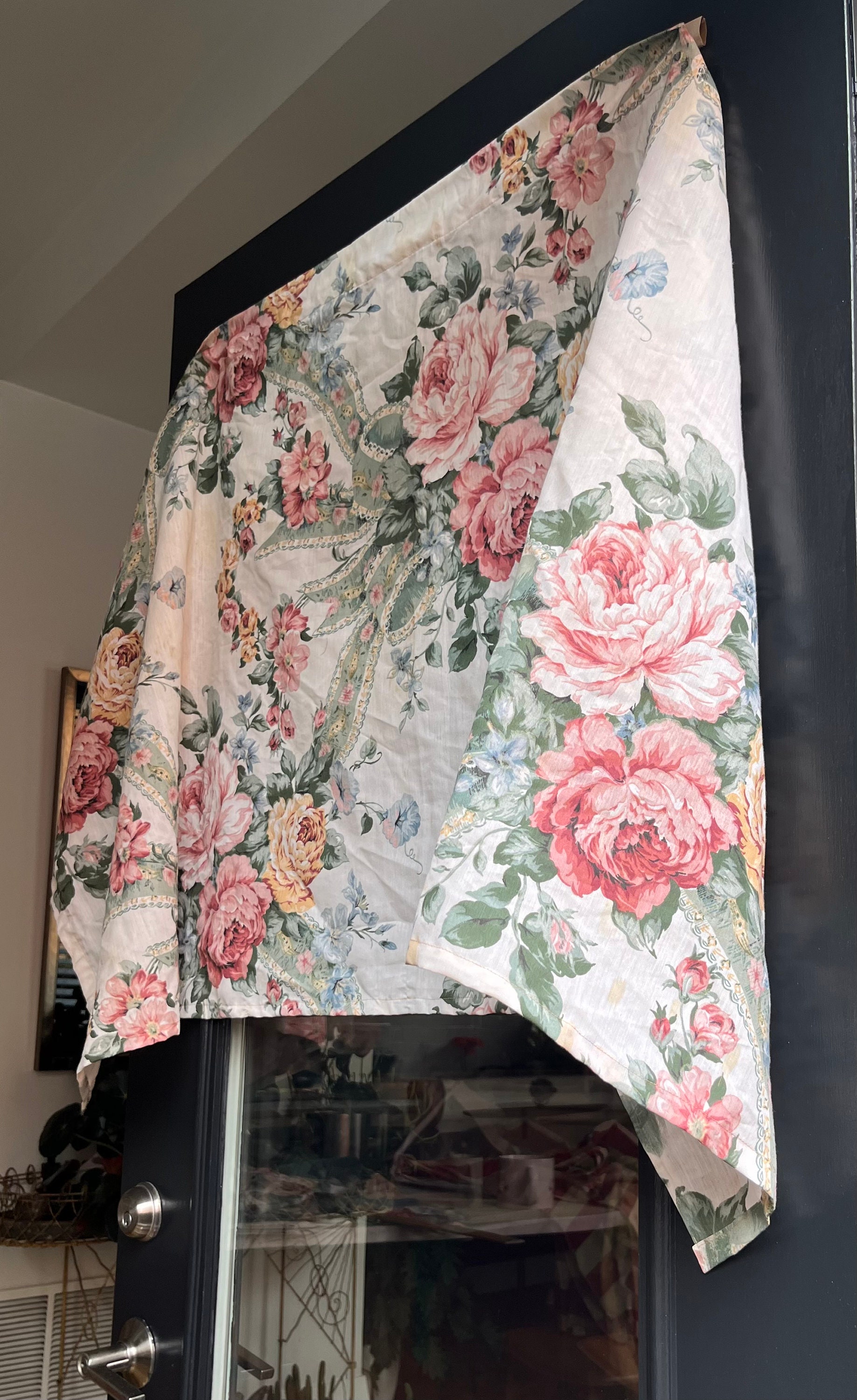 Vintage Cabbage Rose Curtain/ English Garden - Etsy
