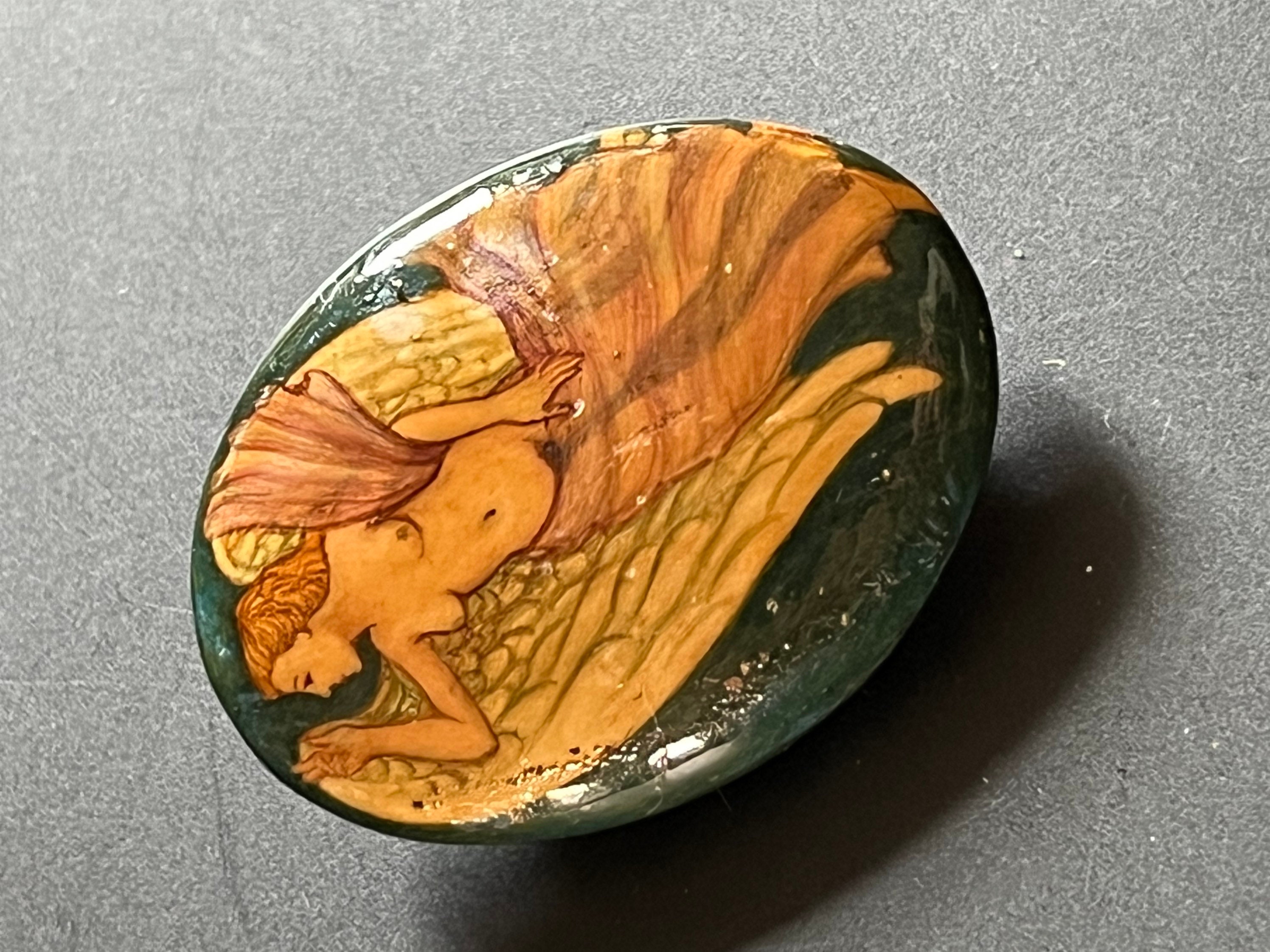 1970s Larry Lou Foster Hand Painted Brooch/outsider - Etsy