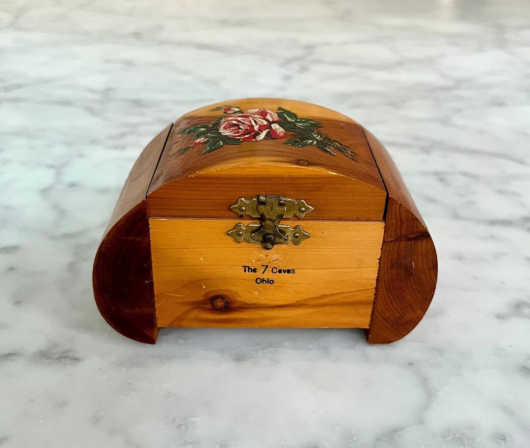 The Seven Caves Ohio Cedar Jewelry Casket /cabin/cottage/souvenir - Etsy