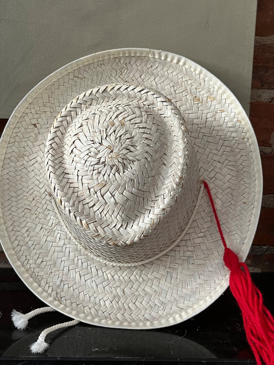 Vintage Woven Straw Cowboy Hat/mexican - Etsy