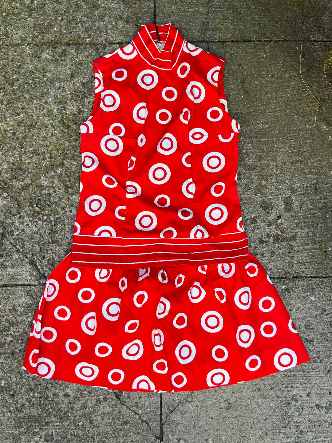 Vintage 70s Trissi Target Circle Top and Skirt - Etsy