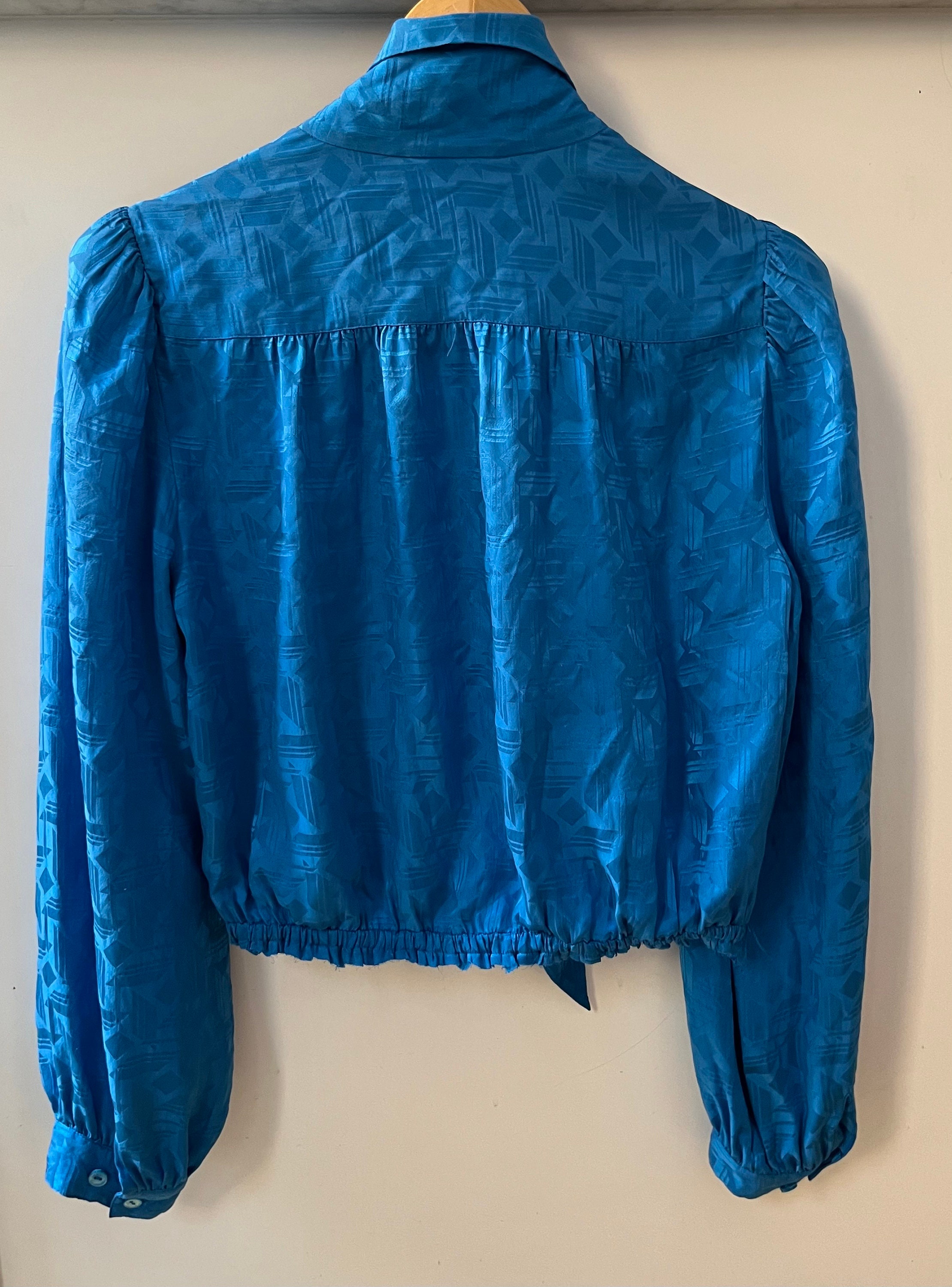 1980s Halston III Silk Damask Blouse - Etsy