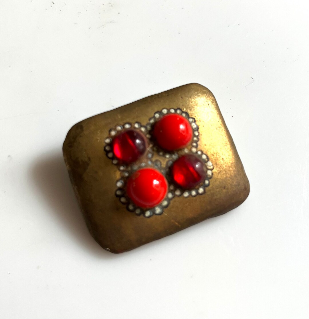1970s Larry Lou Foster Hand Painted Brooch/outsider Artist/alabama ...