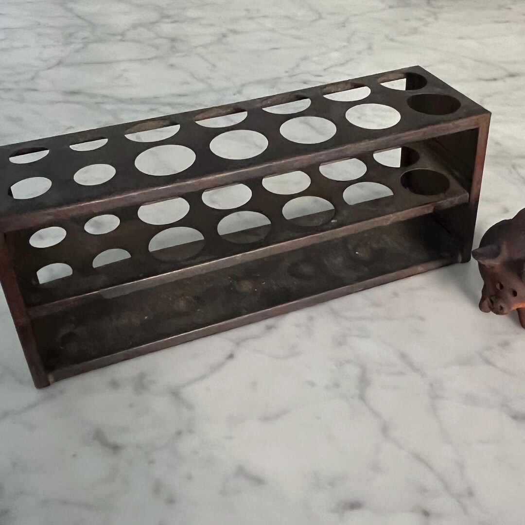 Vintage Metal Test Tube Rack/industrial/lab - Etsy