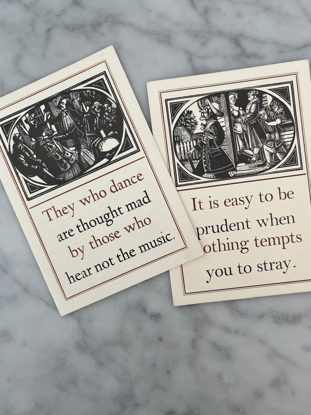 Michael Mccurdy Wood Engravings on Cards - Etsy