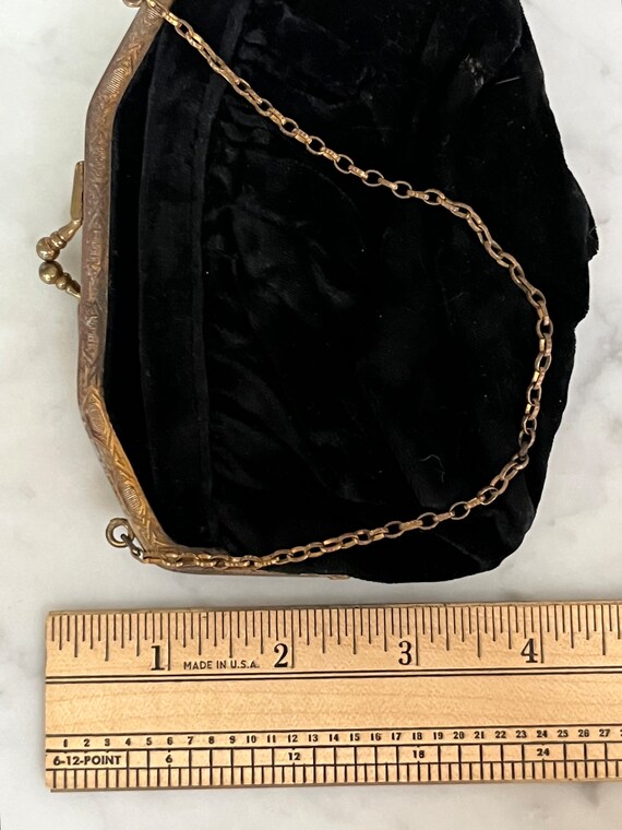 Victorian Era Miniature Velvet Purse - Gem