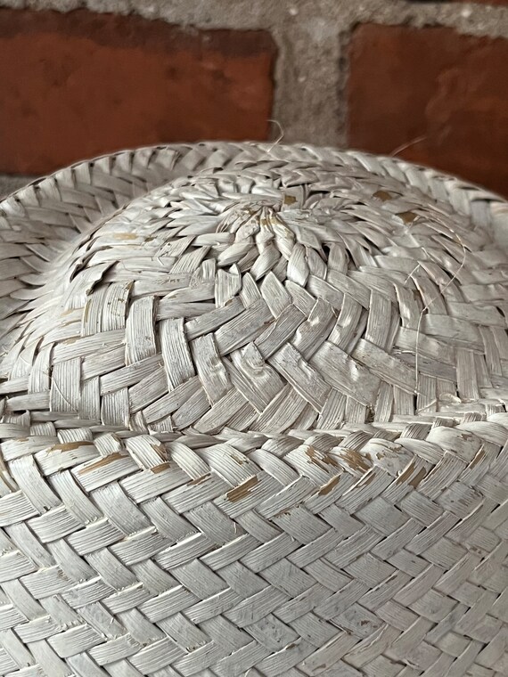 Vintage Woven Straw Cowboy Hat/Mexican - Gem
