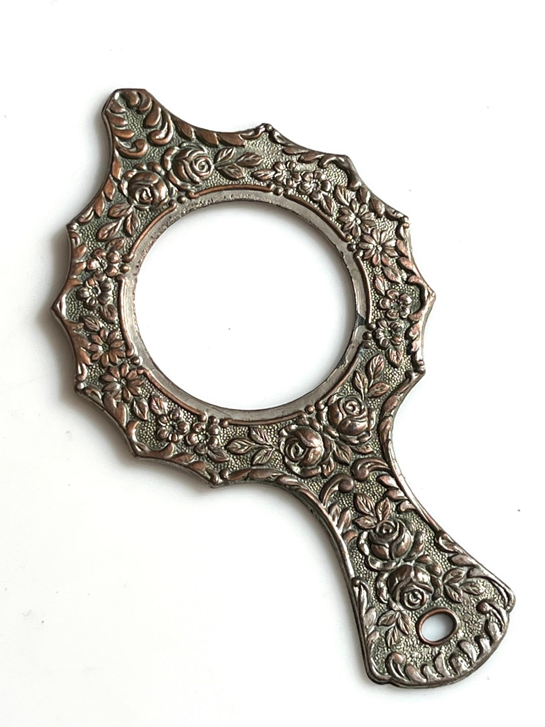 Vintage Japanese Copper Repousse Hand Mirror Frame/larry Lou Foster’s ...