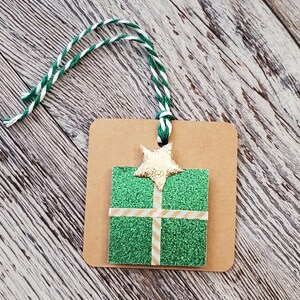 Unique Brown Kraft 2.2 Square Gift Tags Handmade With Glitter and Foil ...