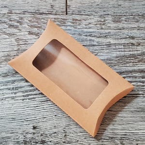 Brown Kraft Window Pillow Boxes - Wedding, Baby Shower Favors - Set of ...