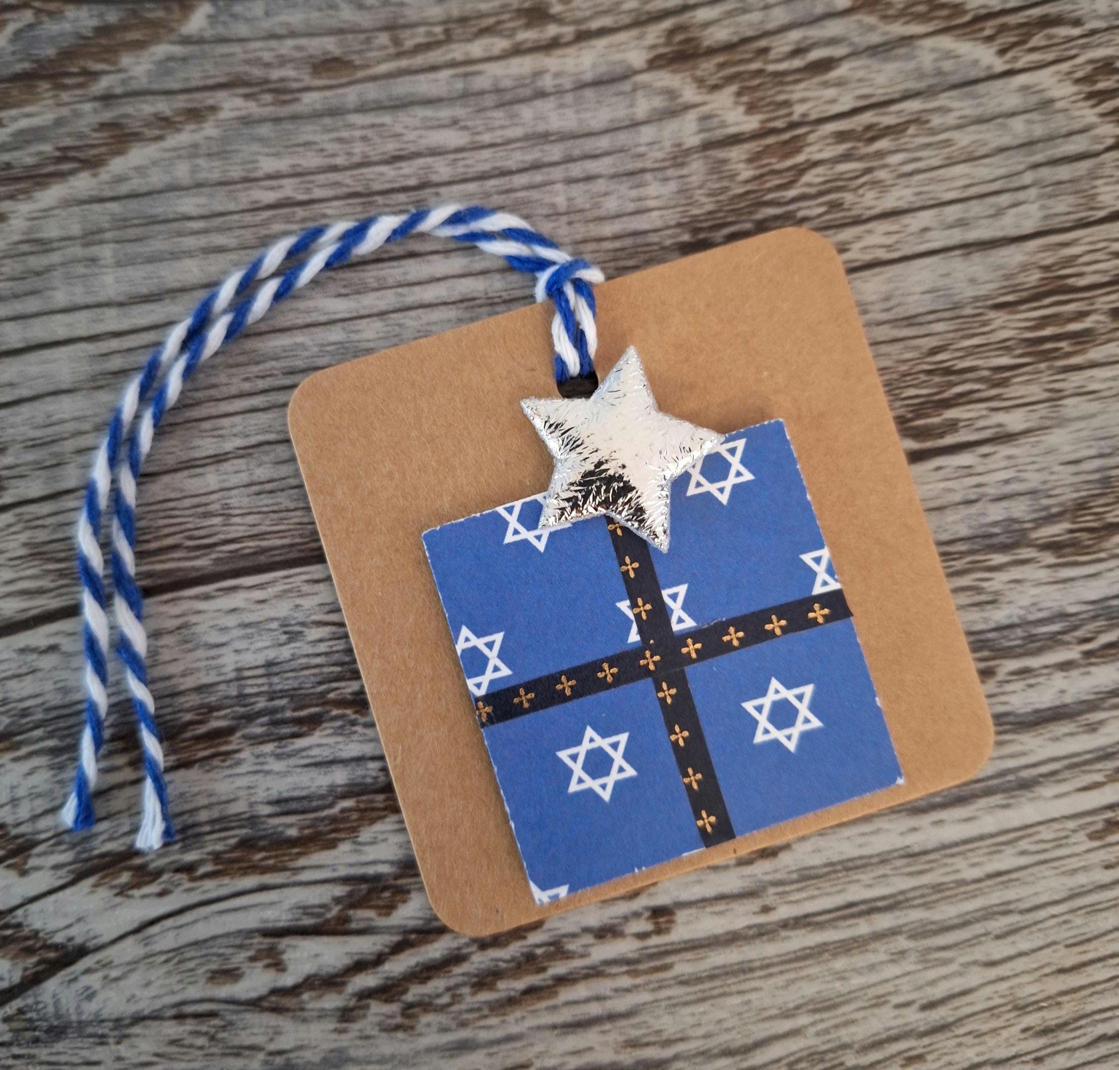 Handmade Hanukkah Gift Tags: Paper Presents With Star Decoration, Pre ...
