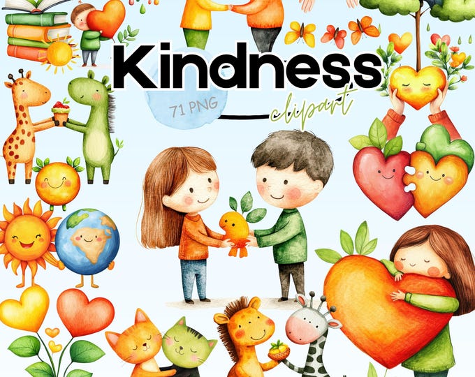 Kindness Day PNG Clipart Watercolor. Inspirational Quotes, Positive ...
