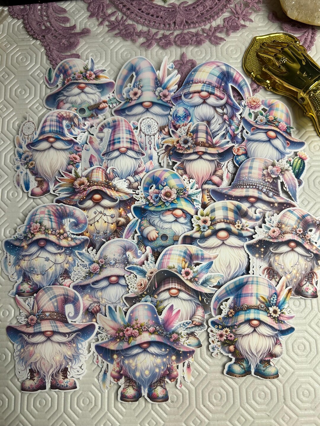 Boho Gnomes, Gnome Stickers, Matte Sticker, Boho for Journaling or ...