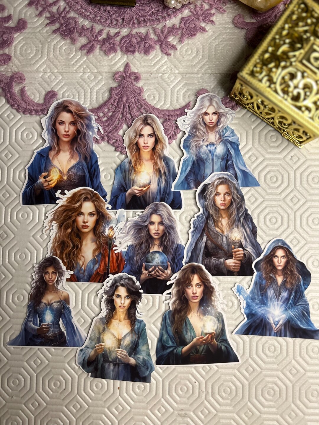 Sorcerers Magic, Elemental Magic, Matte Stickers, Sorcerer Stickers - Etsy