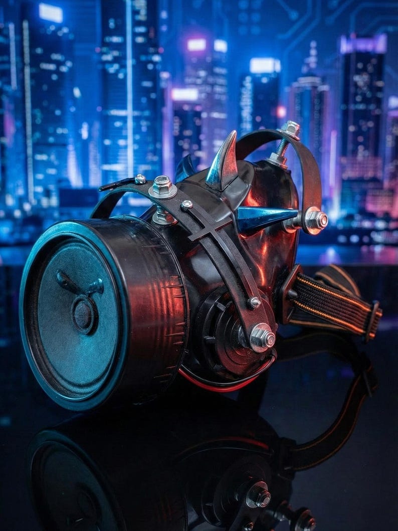 Cyber Gothic Gas Mask ! With Installed Voice Changer ! - Etsy