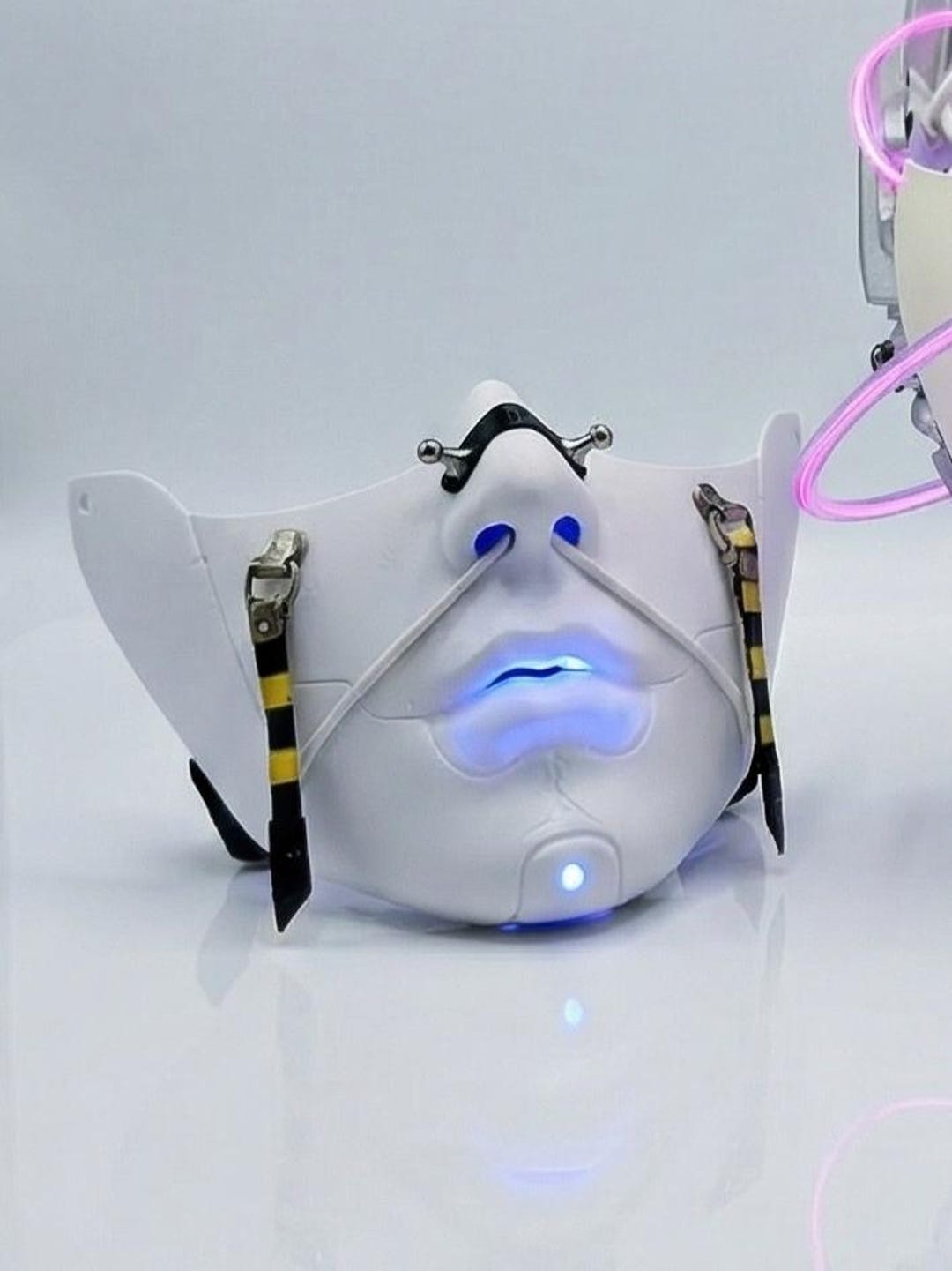 Light up Cyber Android Half Face Mask - Etsy