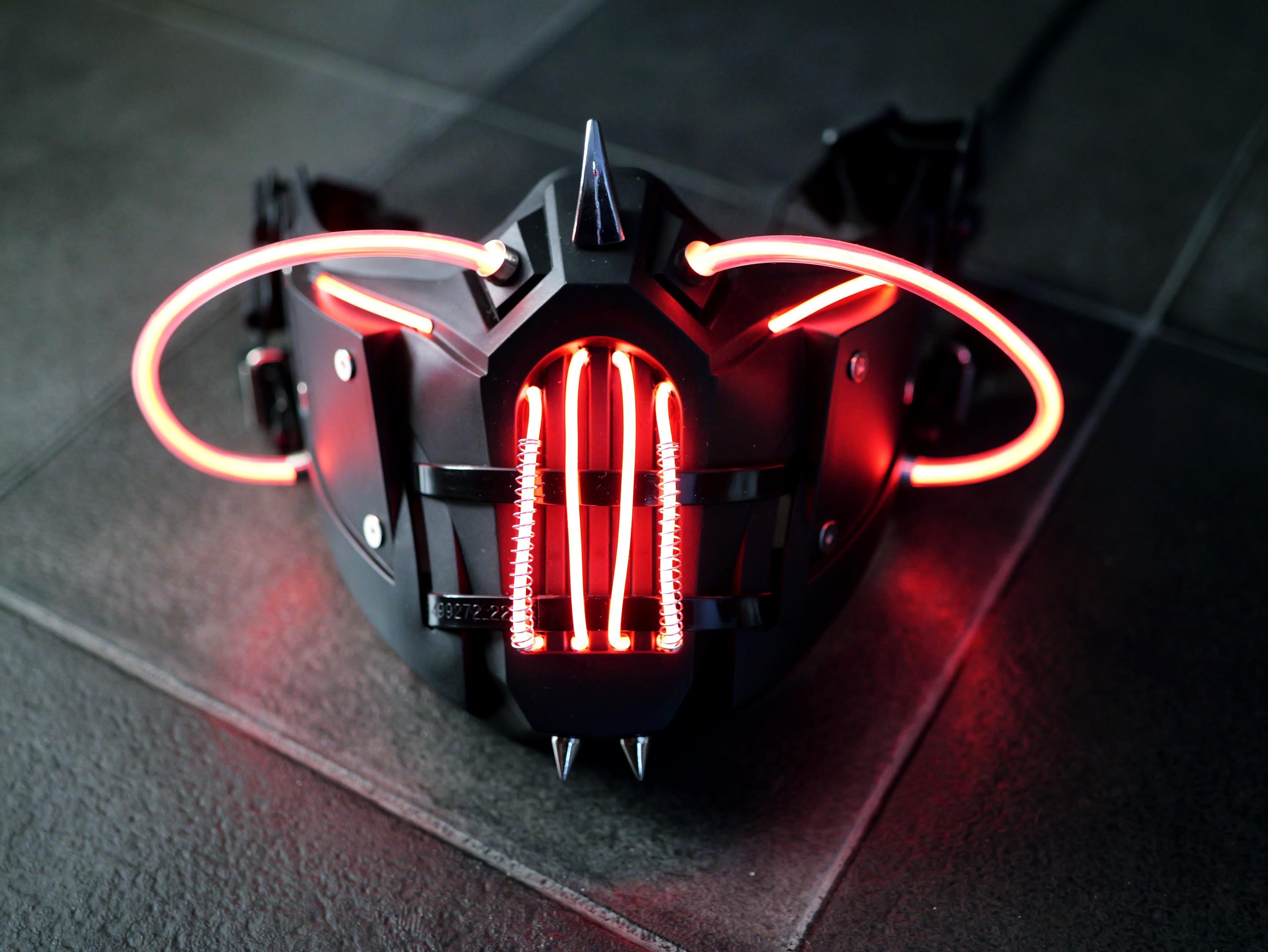 Cyberpunk Light up Mask: Futuristic Halfface Mask - Custom Colors - Etsy