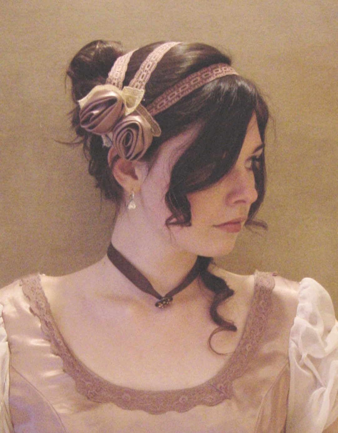 CUSTOM Regency Jane Austen 3 Strap Headband Hairpiece Ball Hat ...