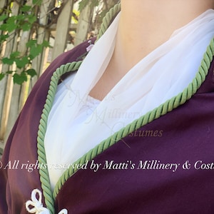 CUSTOM Regency Jane Austen Chiffon Fichu Neck Shawl Scarf in Silk Gauze ...