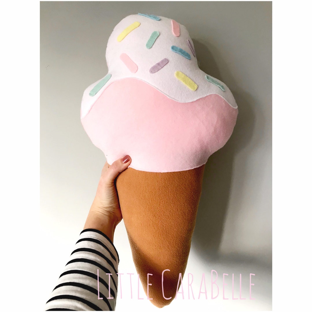 Ice Cream Cushion Pillow. Iced Cone Style Pillow. Seaside Theme Decor ...