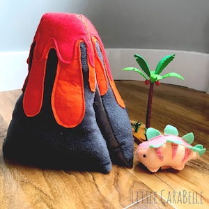 Volcano Felt Toy, Dinosaur Play, Pretend Play, Playroom, Boys Room ...