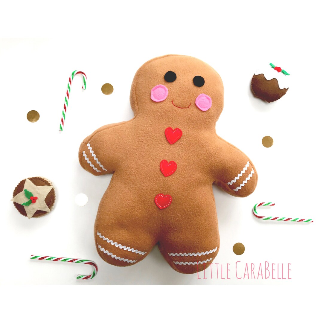Gingerbread Man Cushion Pillow. Bright Christmas Cushion. Perfect to ...