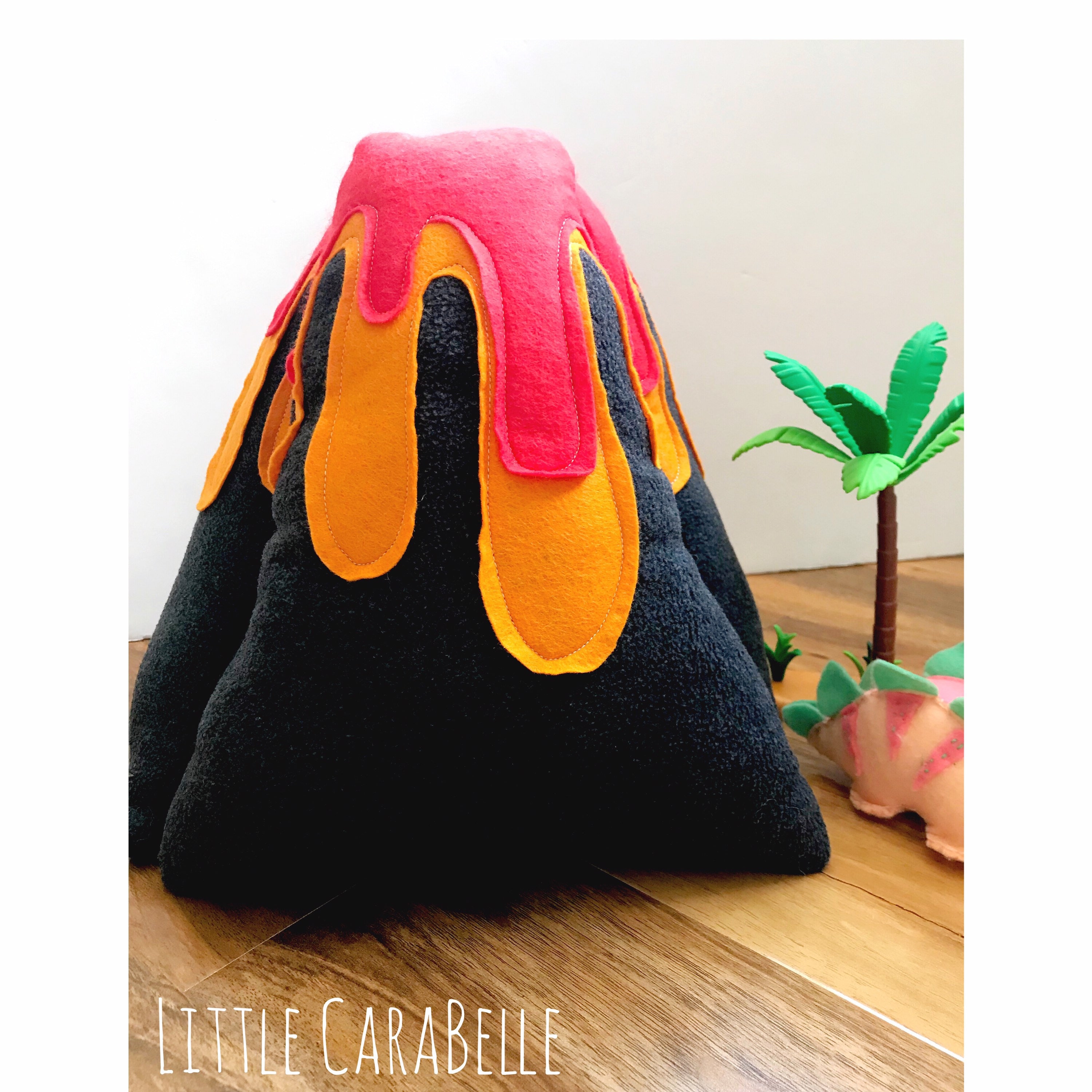 Volcano Felt Toy, Dinosaur Play, Pretend Play, Playroom, Boys Room ...