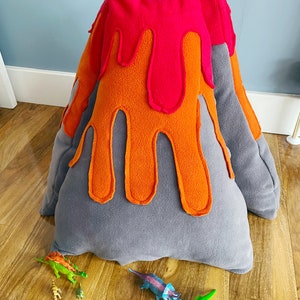 Giant Volcano Felt Toy, Dinosaur Play, Pretend Play, Playroom, Boys ...
