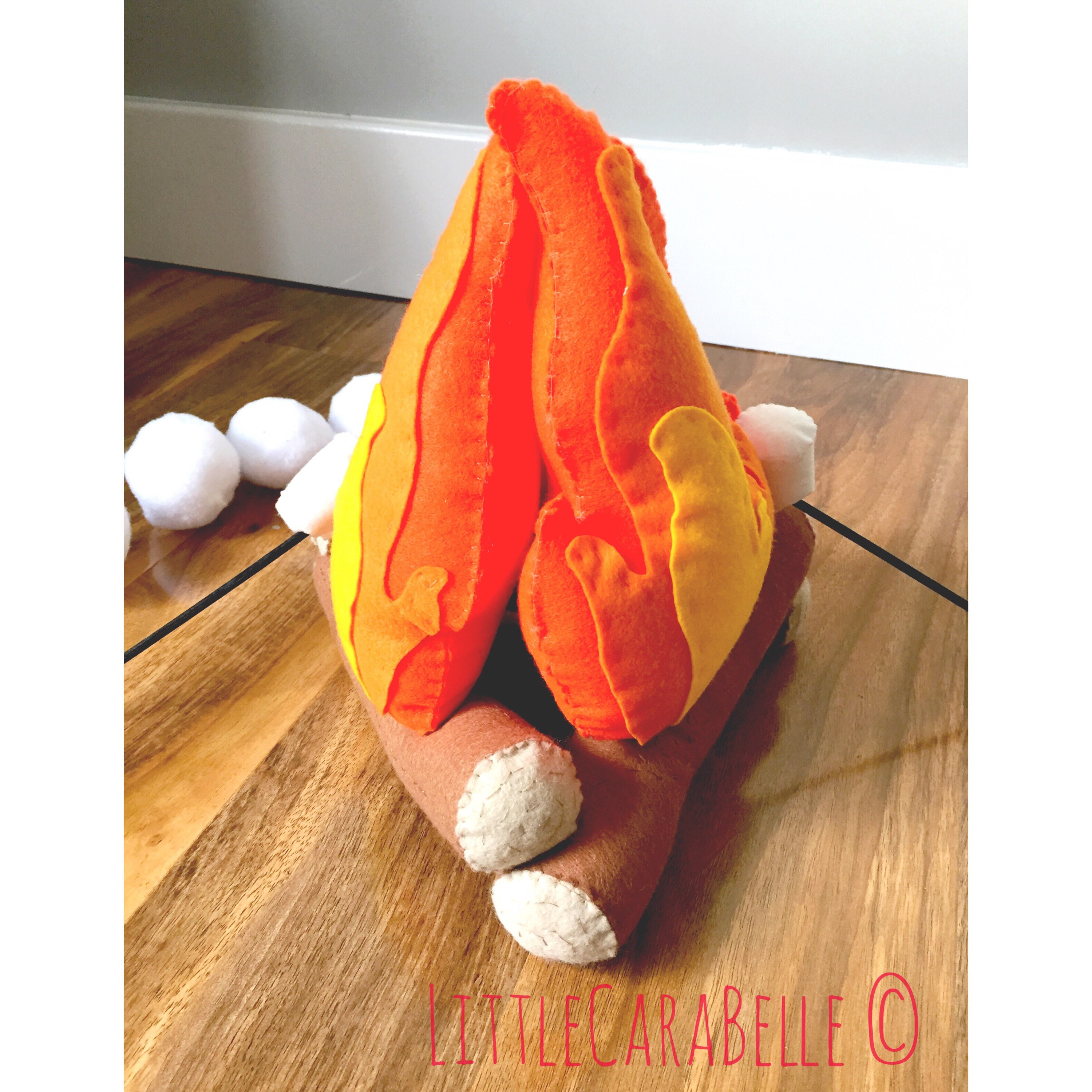 Campfire Felt Toy Logs and Fire Camping Pretend Play | Etsy