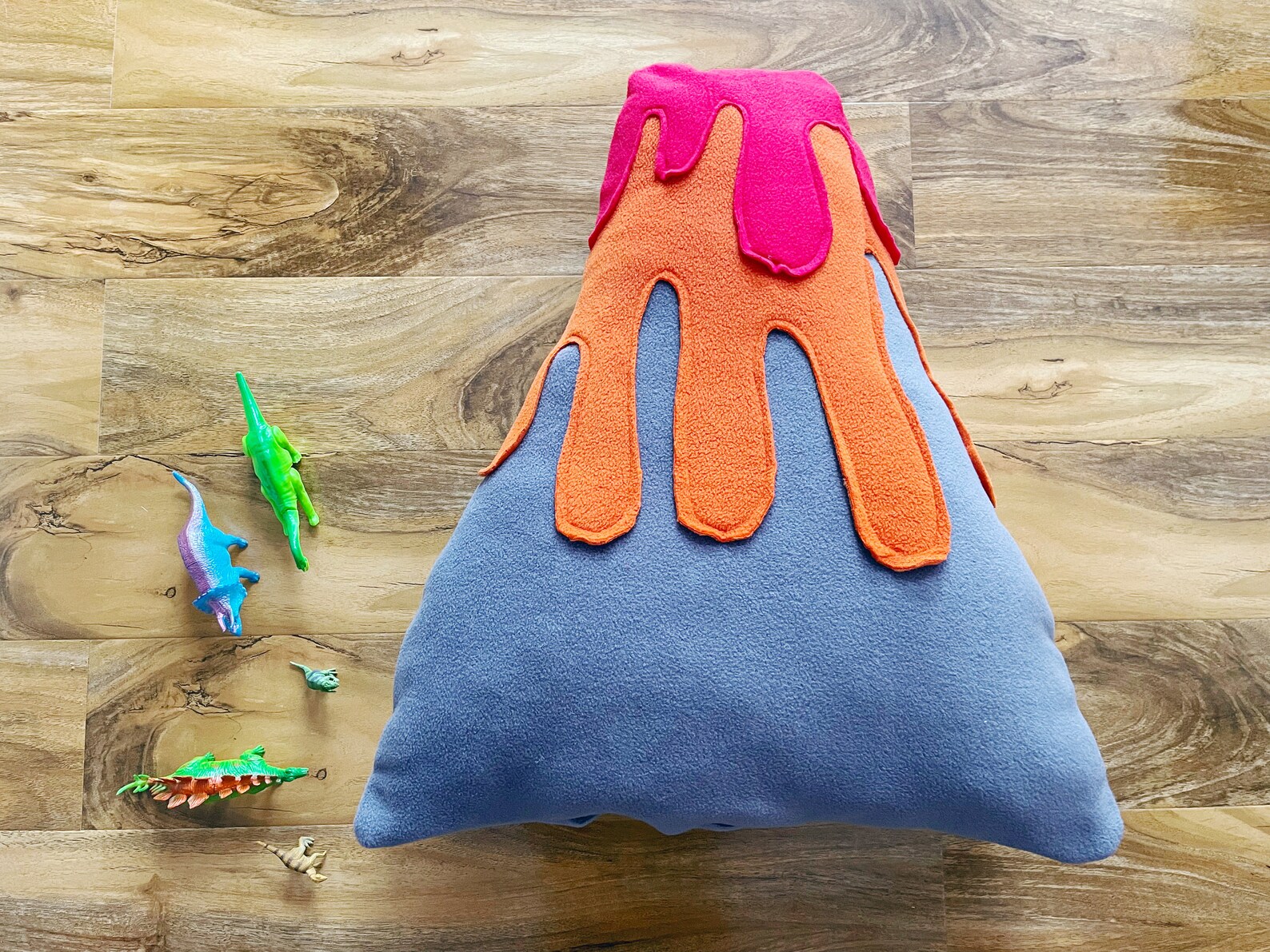 Giant Volcano Felt Toy, Dinosaur Play, Pretend Play, Playroom, Boys ...