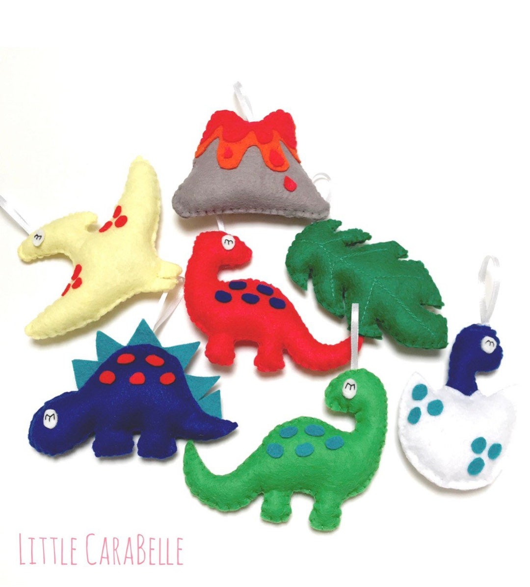 Dinosaur Garland. Bright Felt Dino Banner Bunting. Kids Room Banner ...