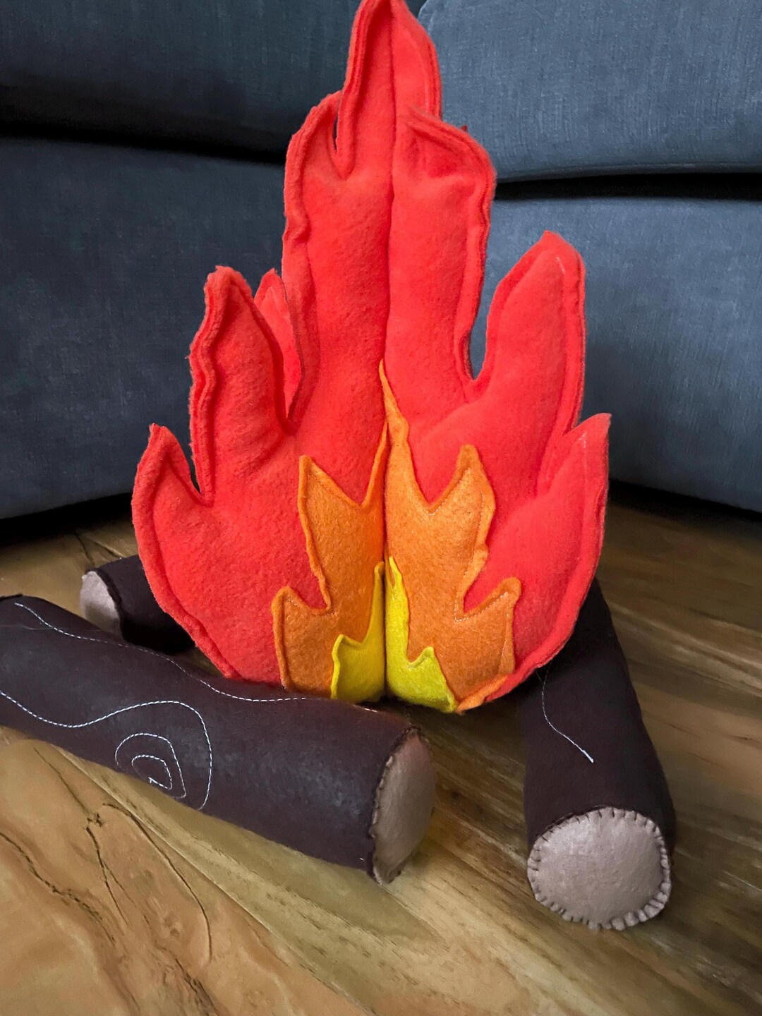 Campfire Felt Toy, Logs and Fire, Camping Pretend Play, Playroom, Boys ...