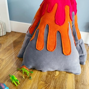 Giant Volcano Felt Toy, Dinosaur Play, Pretend Play, Playroom, Boys ...