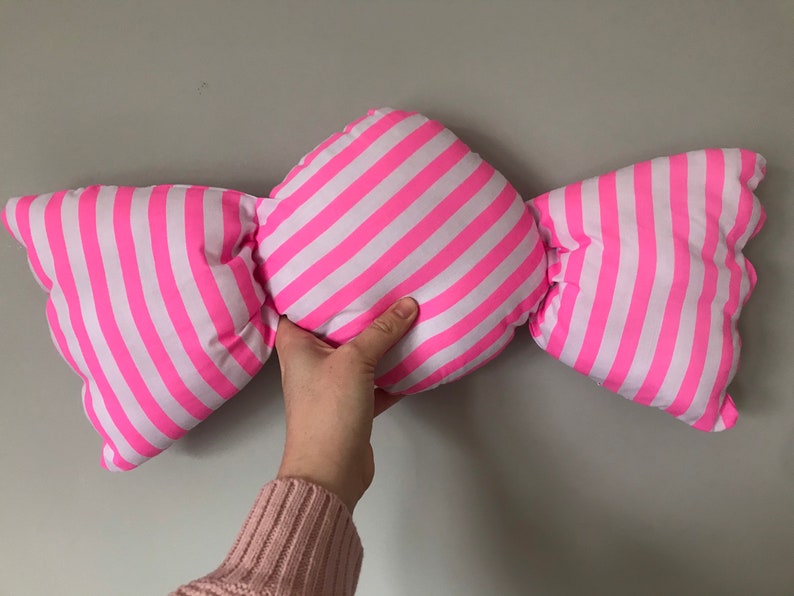 Candy Sweet Cushion Pillow. Soft & Bright Stripe Candy Sweetie - Etsy ...