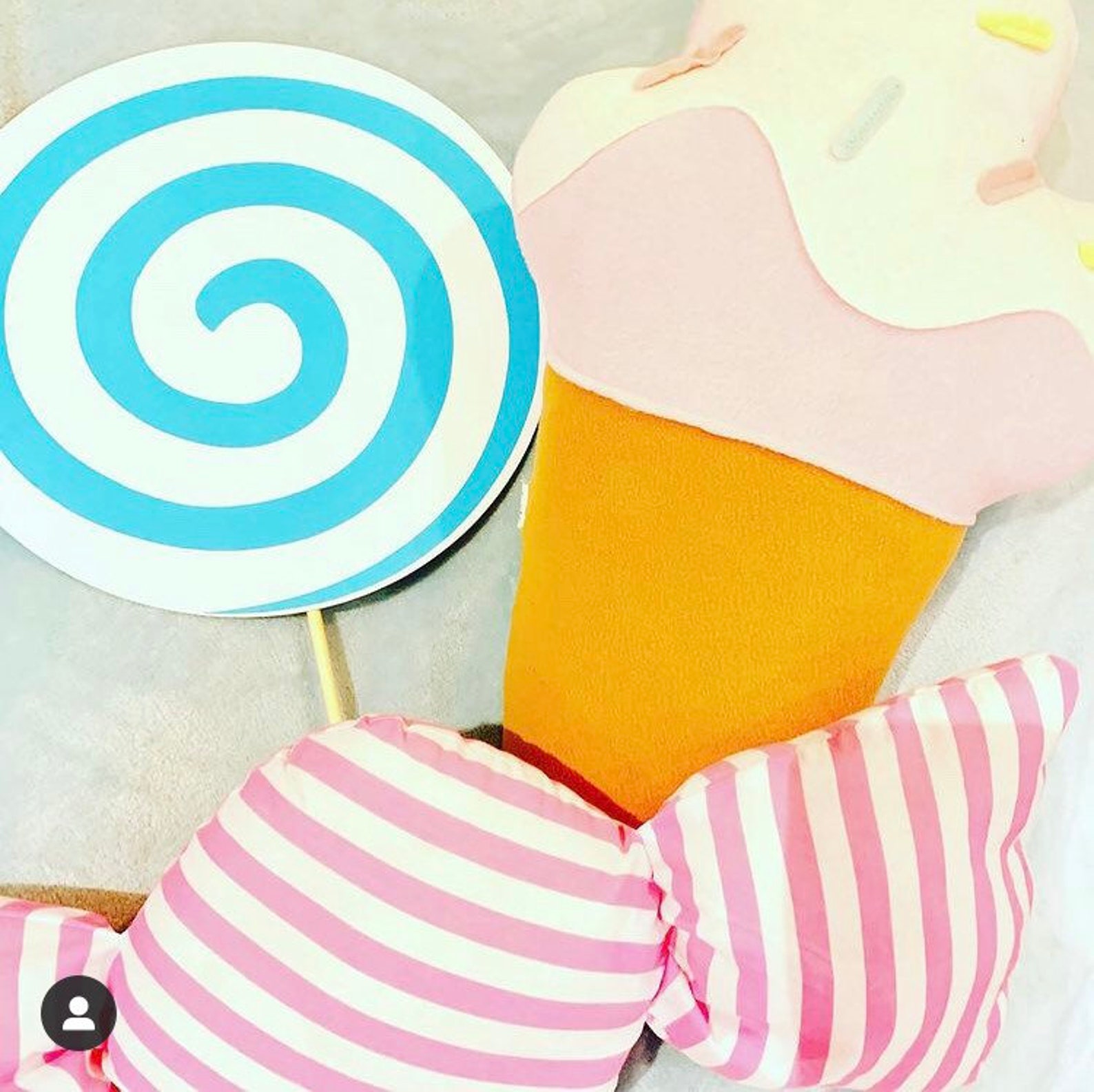 Candy Sweet Cushion Pillow. Soft & Bright Stripe Candy Sweetie - Etsy ...